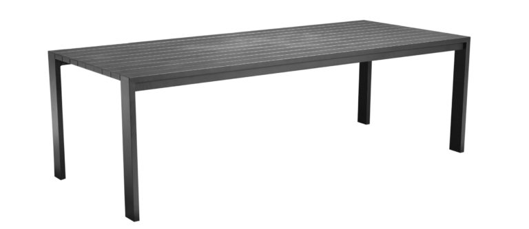 Miami 110" x 40" Dining Table - Black - Southport Outdoor Living